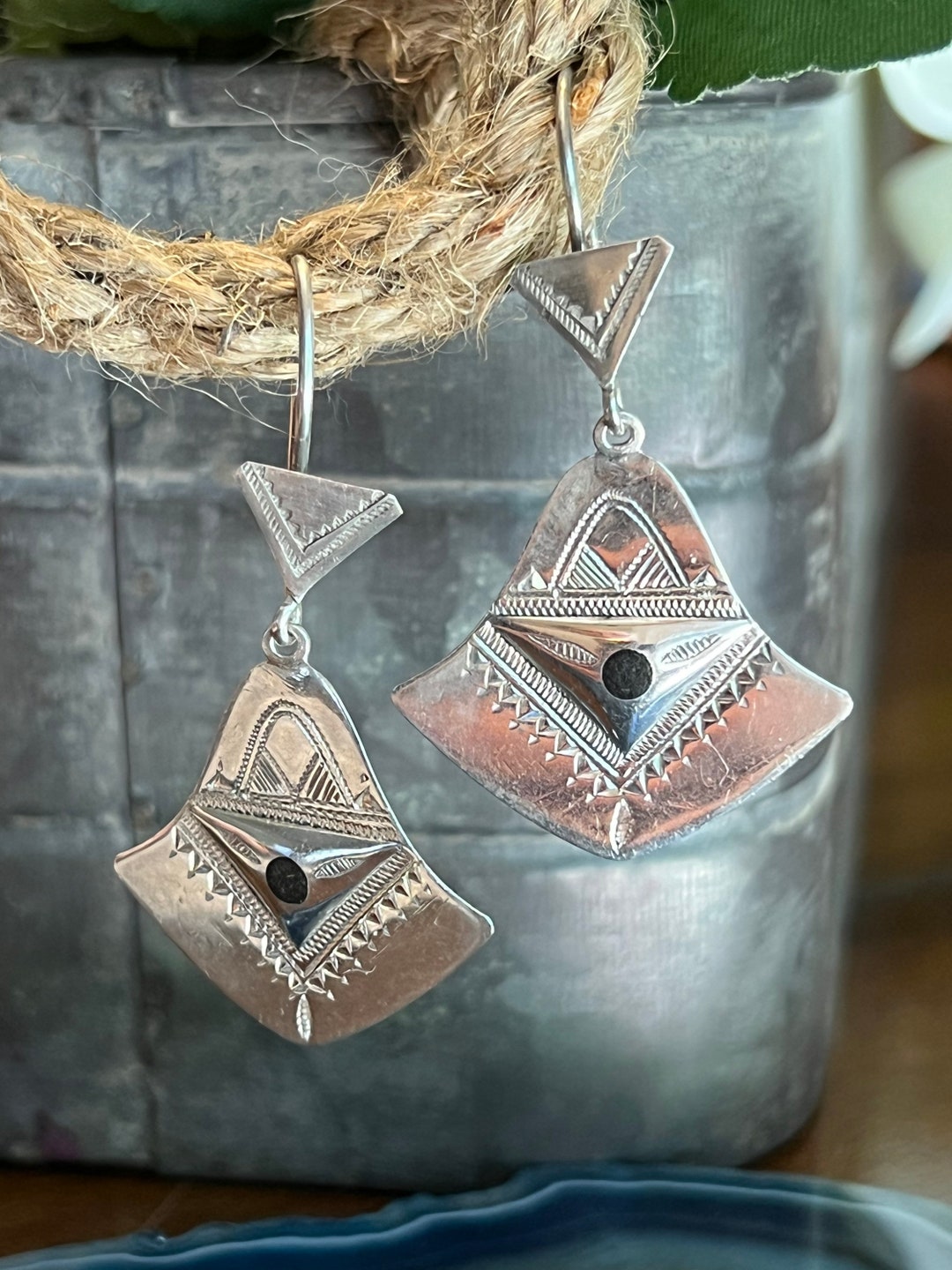 Sterling Silver Boho Style Dangle - Etsy