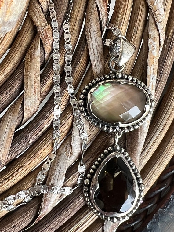 Vintage smoky topaz sterling - Gem