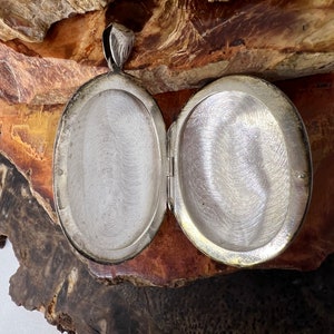 Antique Large Sterling Locket With Etched Design - Etsy