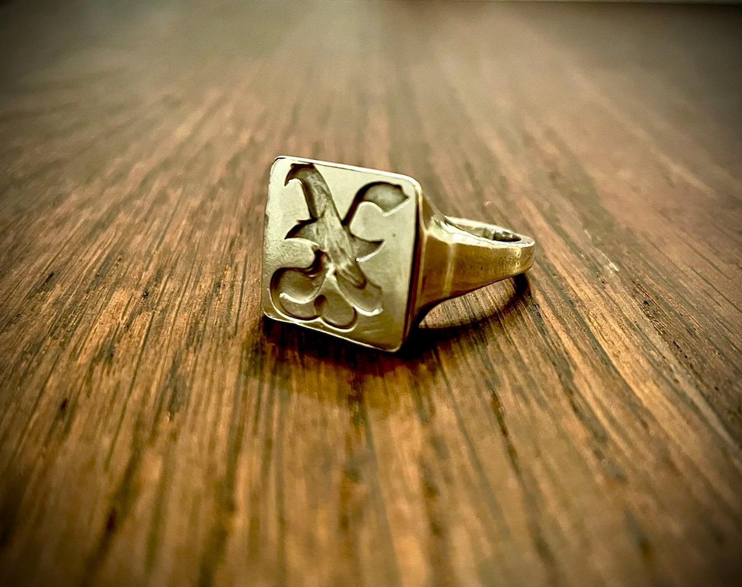 Straight Edge Ring, Gothic X - Etsy