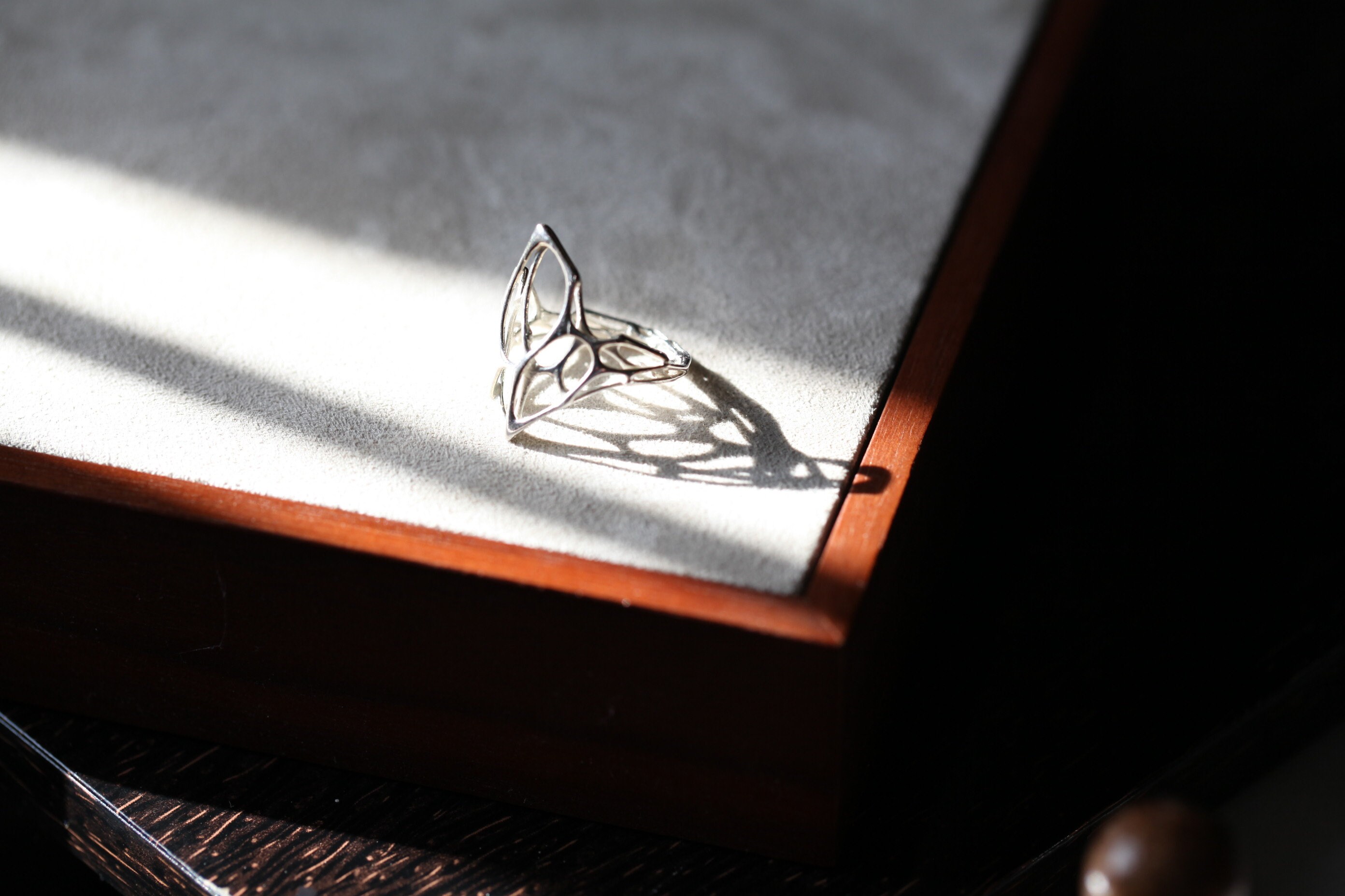 Liquid Silver Ring Roots Geometric Art Jewelrystatement - Etsy