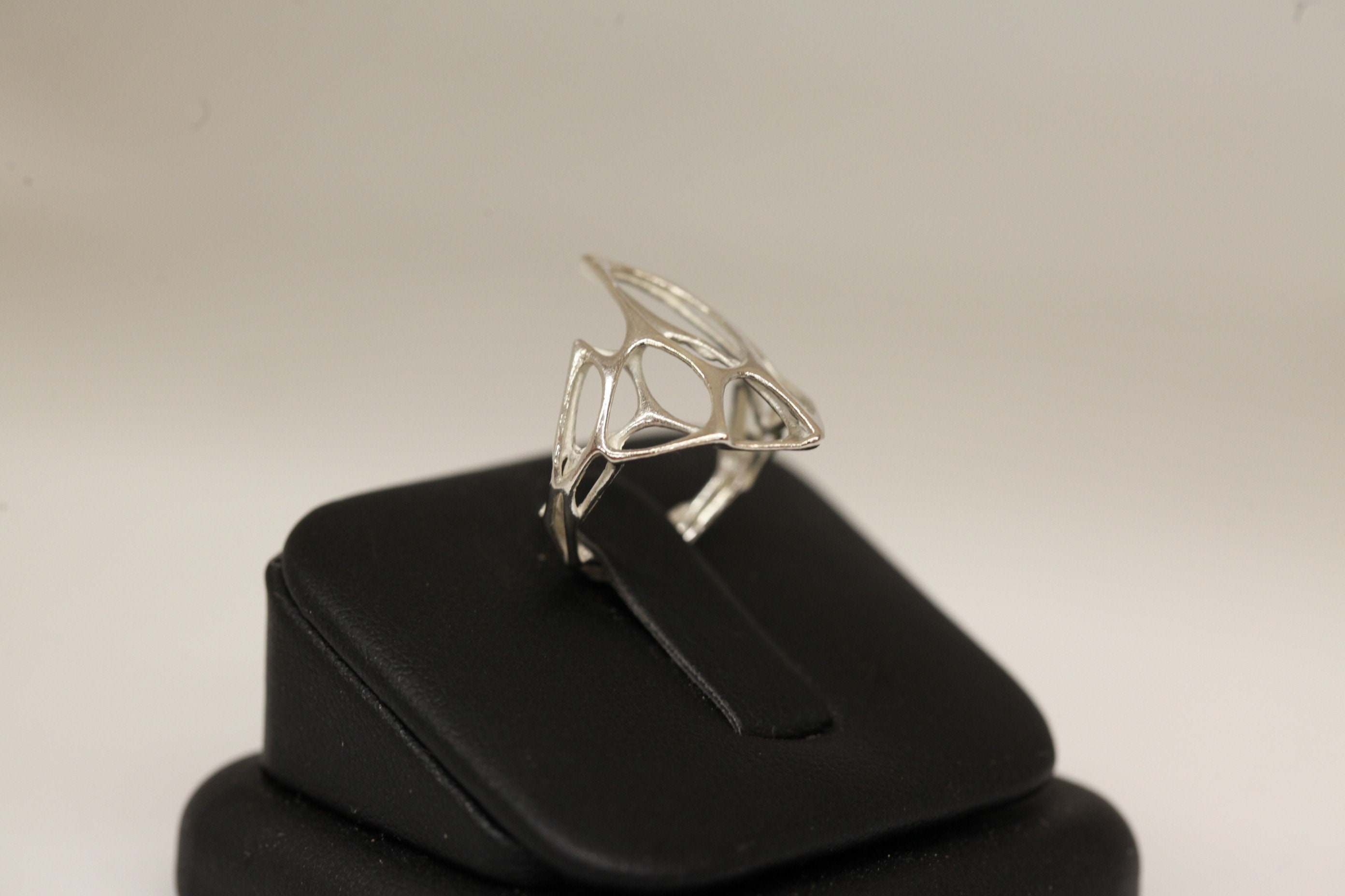 Liquid Silver Ring Roots Geometric Art Jewelrystatement - Etsy