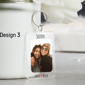 Sister Gift, Personalised Gift Sister Keyring Keychain, Gifts for Her ...
