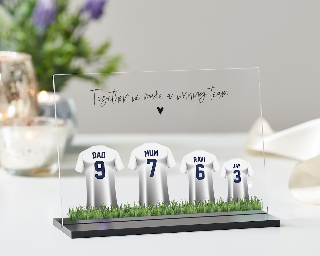 Fathers Day Football Shirt Family Print, Personalised Gift for Dad ...