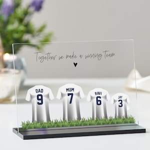Fathers Day Football Shirt Family Print, Personalised Gift for Dad ...