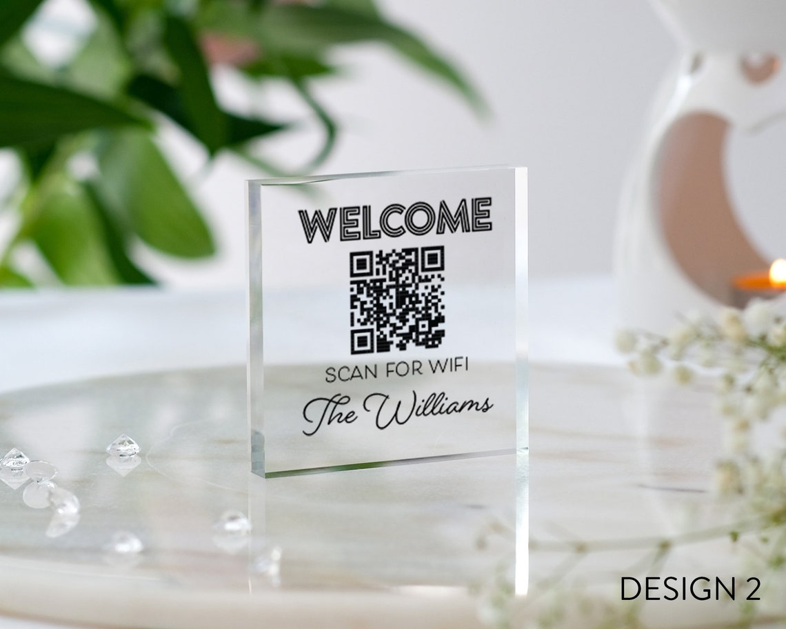 Personalised Wifi Sign | QR Code Scanner | Guest Wifi Password | Wifi ...