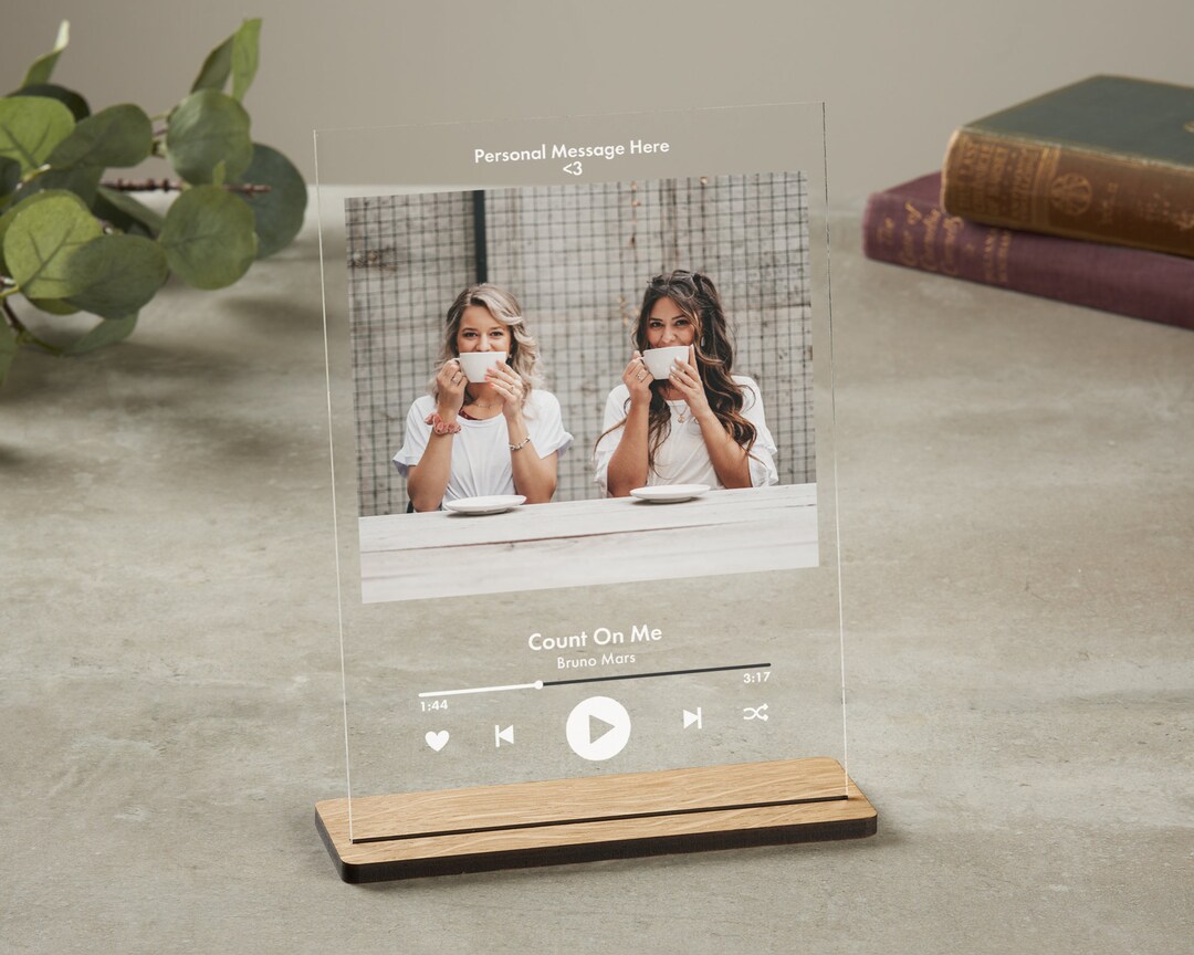 Personalised Custom Song Plaque With Wooden Stand, Friends Gift, Gift ...