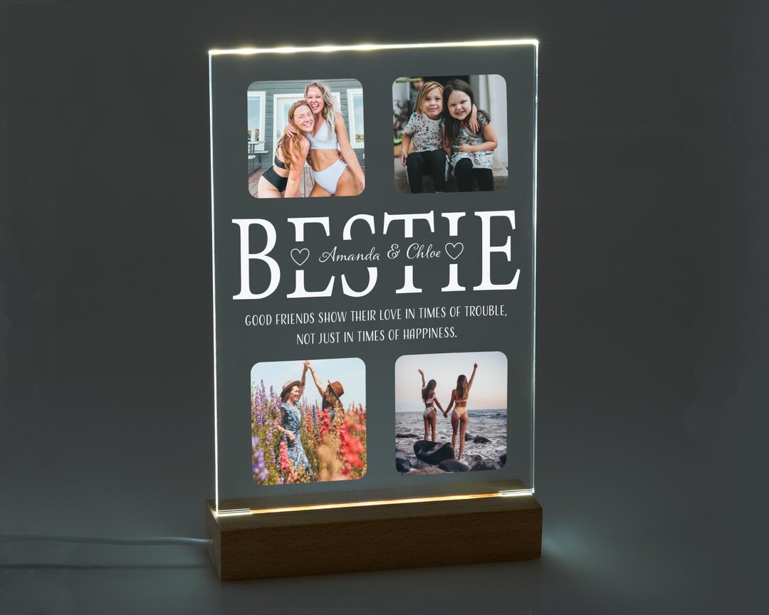 Best Friend Light up LED Lamp | Personalised Night Light | Desk LED ...