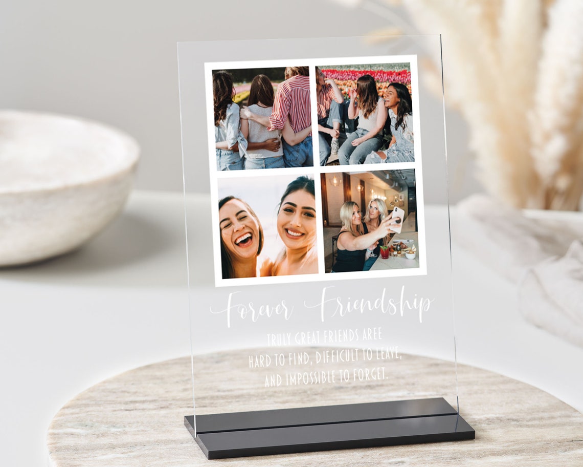 Personalised Photo Plaque W/ Wooden Stand Couple Gift Gift - Etsy