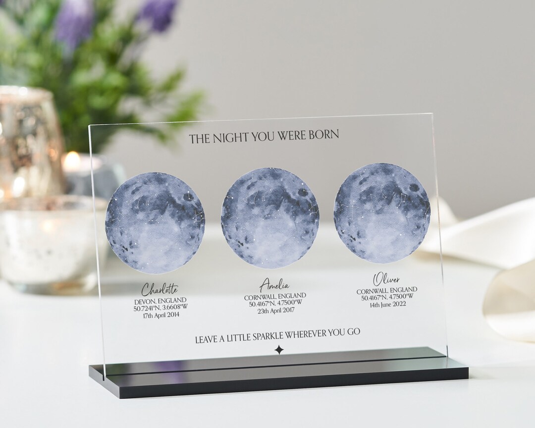 Custom Family Birth Star Map, Personalised Constellation Gift With ...