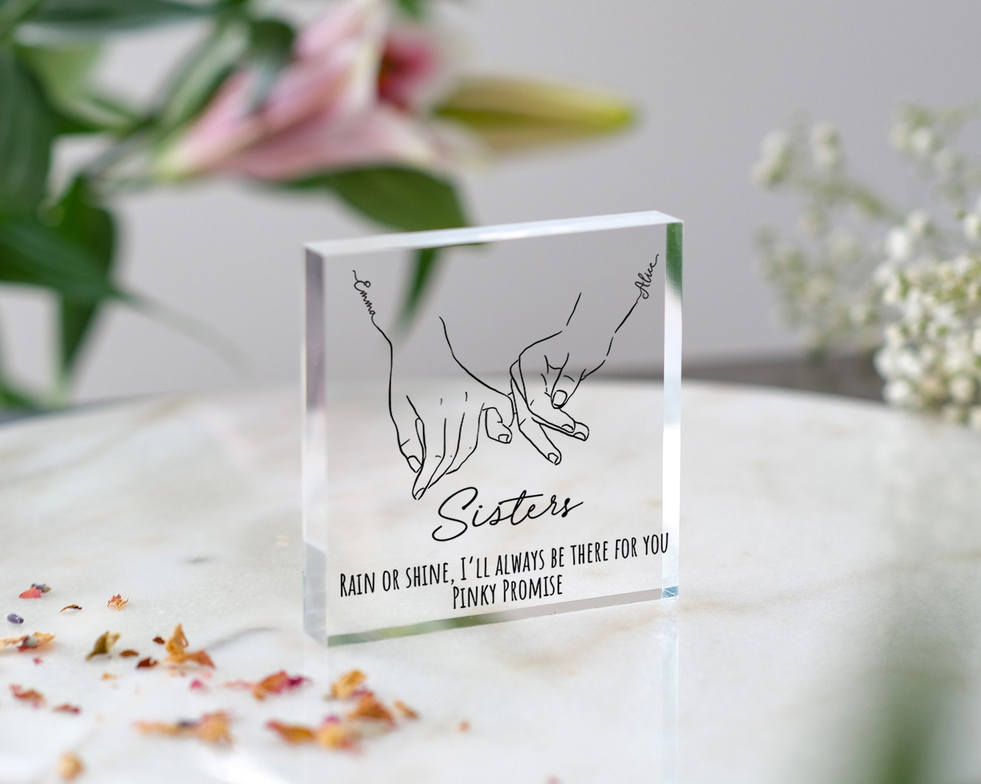 Sister Gift Personalised Gift for Sister Pinky Promise Gift - Etsy