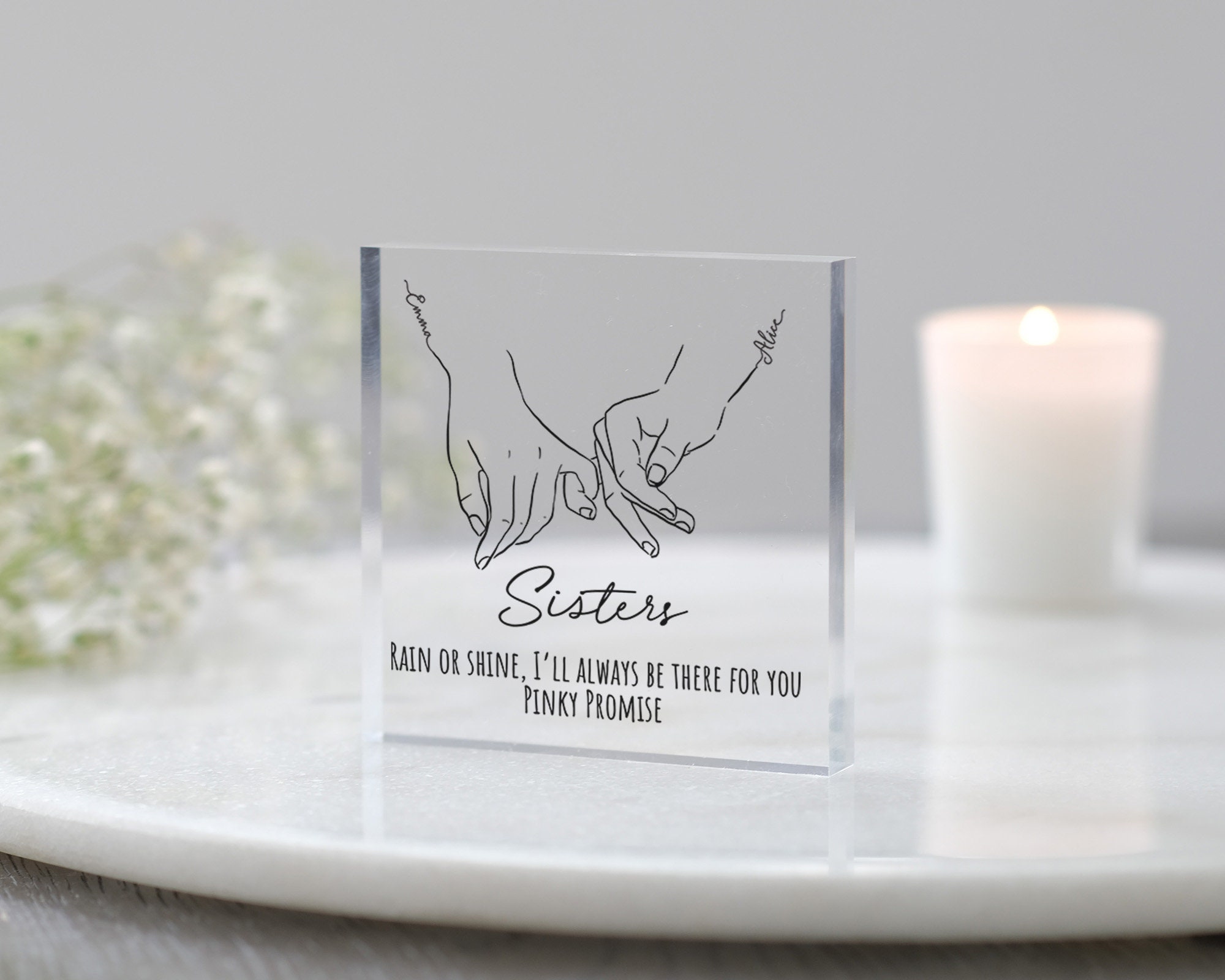 Sister Gift Personalised Gift for Sister Pinky Promise Gift - Etsy