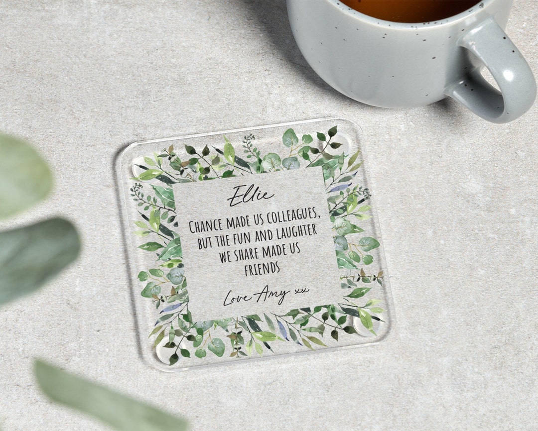Gift for Colleague, Chance Made Us Colleagues Coaster, Gift for Work ...