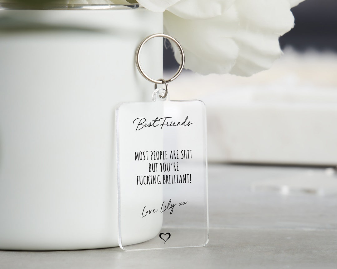 Best Friends Friendship Keyring, Funny Gift for Best Friend, Custom ...