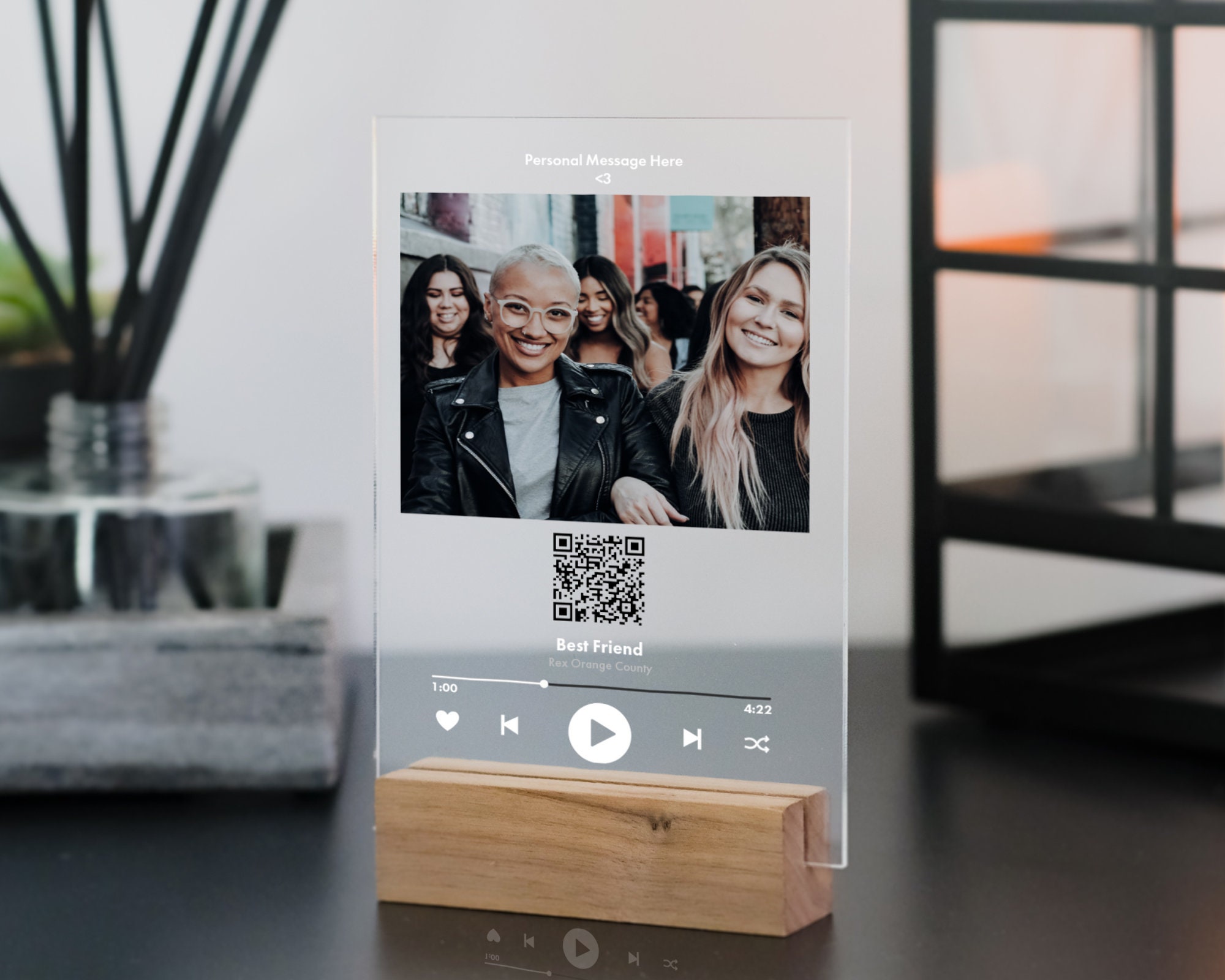 Custom Music Plaque/print With Wooden Stand Couples Gift - Etsy