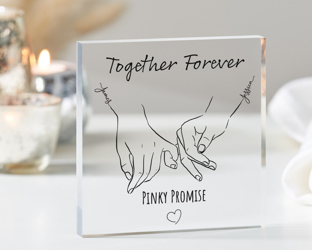 Together Forever Pinky Promise, Couples Personlised Gift, Gift for Her ...