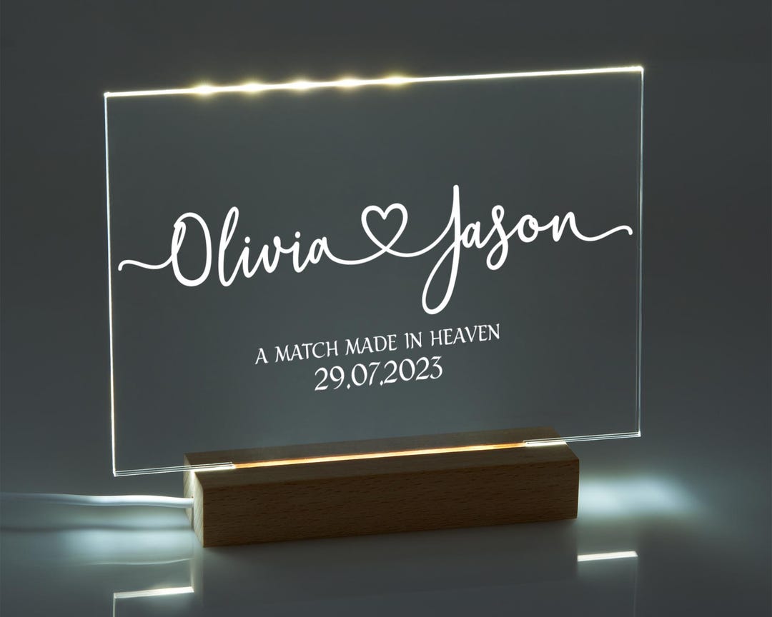 Light up Couple Plaque With Stand | Special Occasion | Anniversary Gift ...