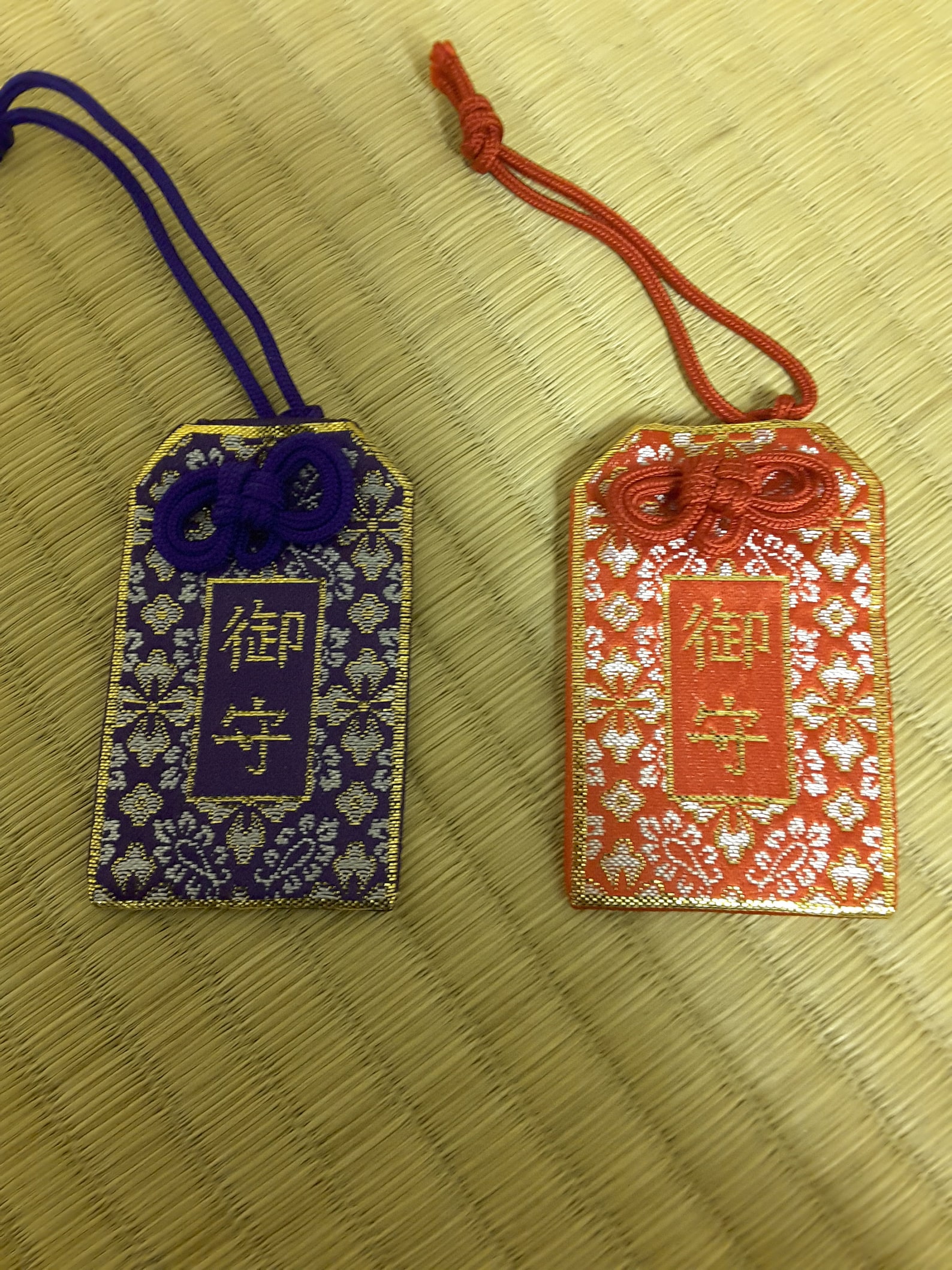 Blessed Original Omamori(red), Japanese Amulet, Japanese Buddhism ...