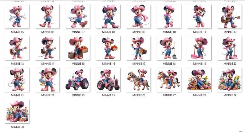 Mickey and Minnie on the Farm Clipart - Disney Farm - Mickey the Farmer ...
