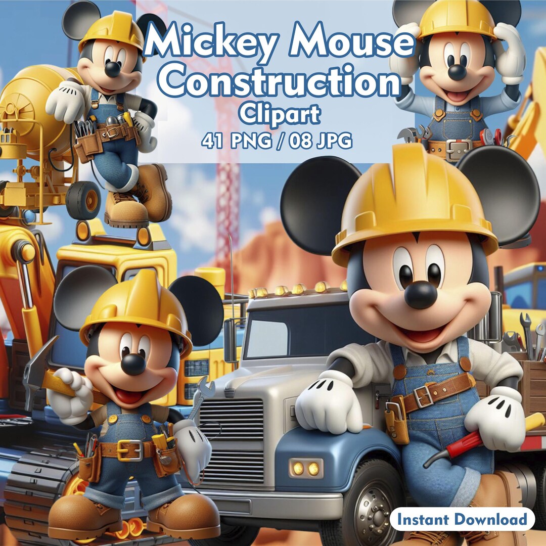 Mickey the Builder PNG - Mickey the Builder Clipart for Birthday ...