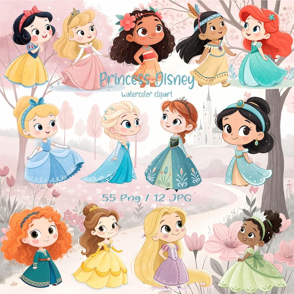 Princess Cute Drawing - Etsy UK