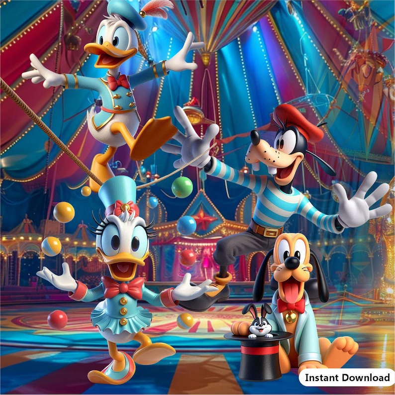 Mickey's Circus Clipart Pack | Disney Carnival PNG | Digital Download ...