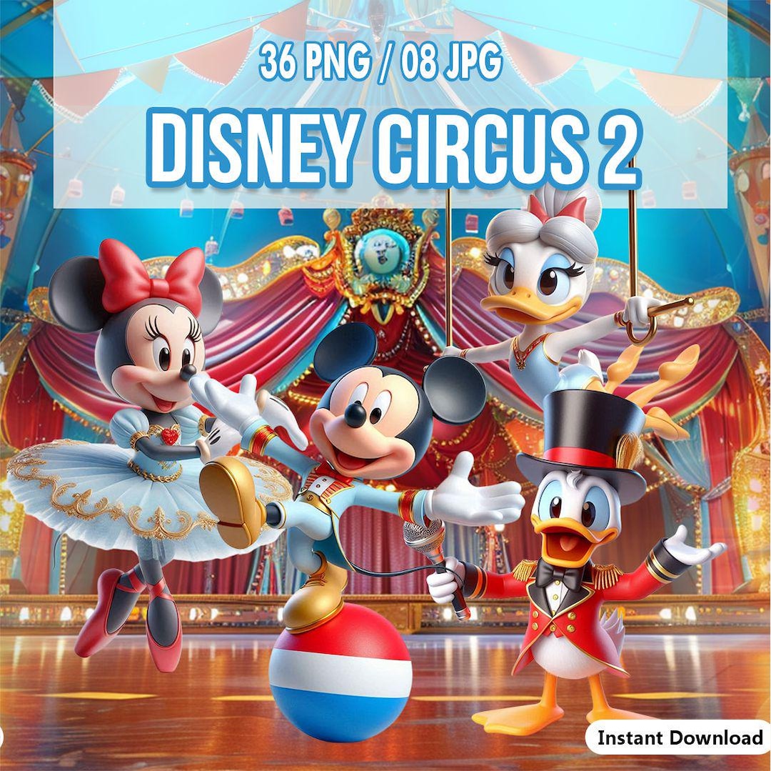 Mickey's Circus Clipart Pack | Disney Carnival PNG | Digital Download ...