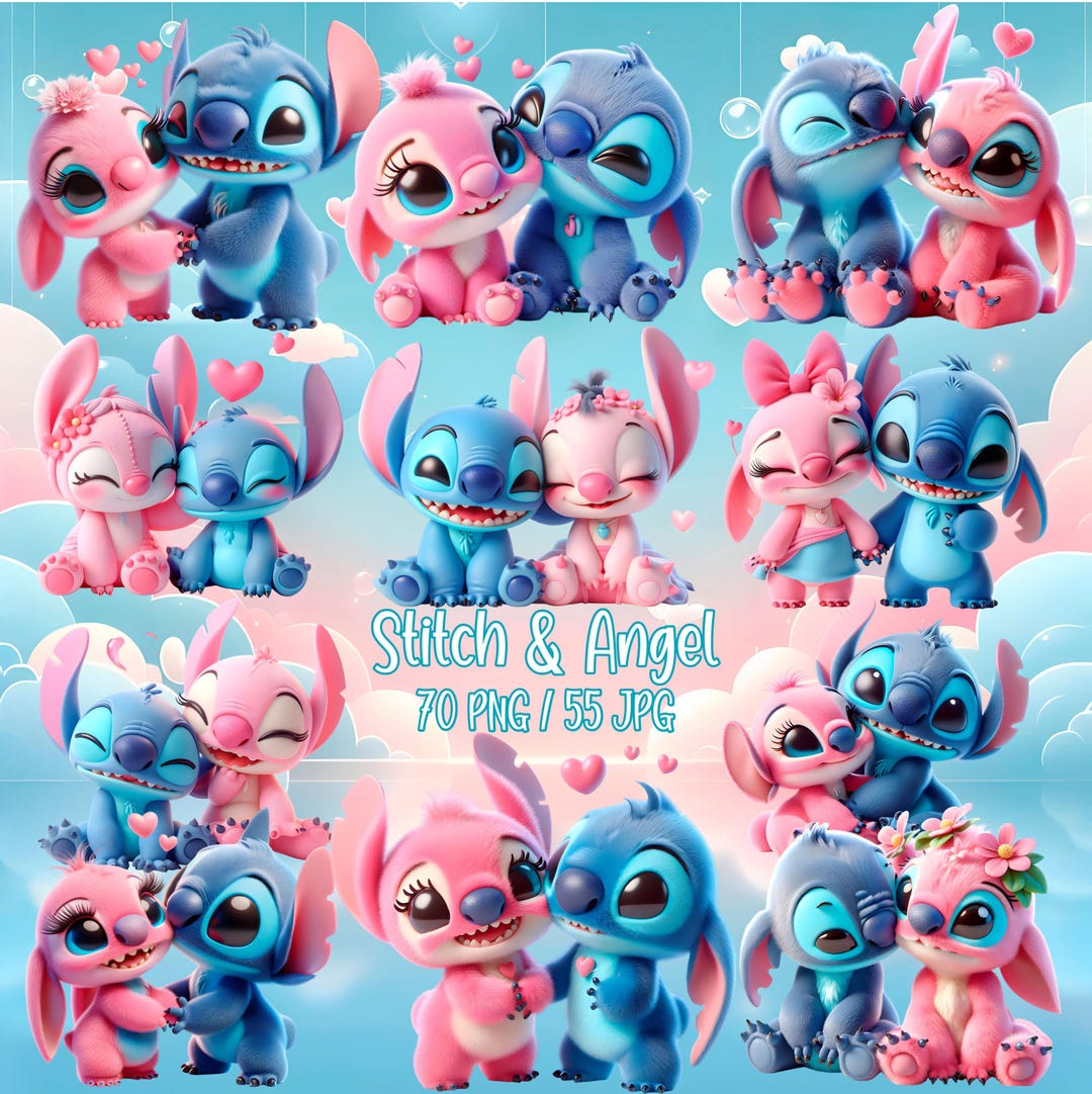 Clipart Stitch and Angel PNG - Angel and Stitch Collection - Art for ...