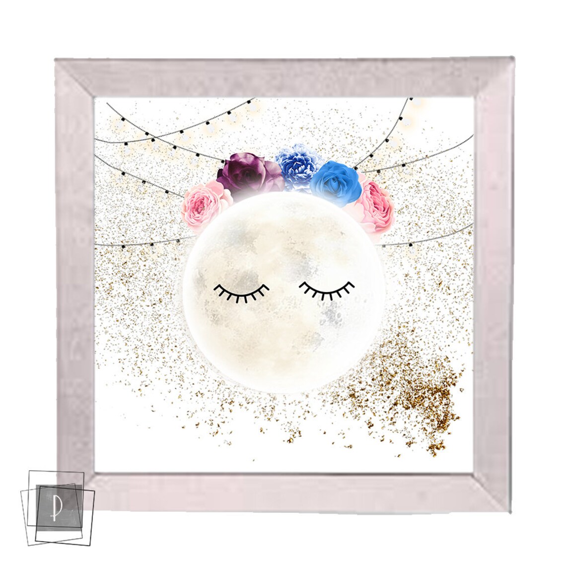 Set of 3 Prints Kids Poster Moon Baby Illustraton Digital - Etsy