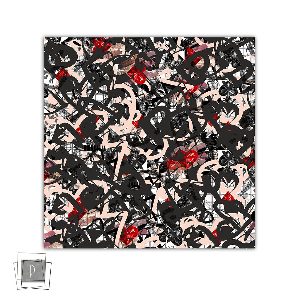 Playing Cards Back Design Illustration, Graffiti, Printonellas Version ...