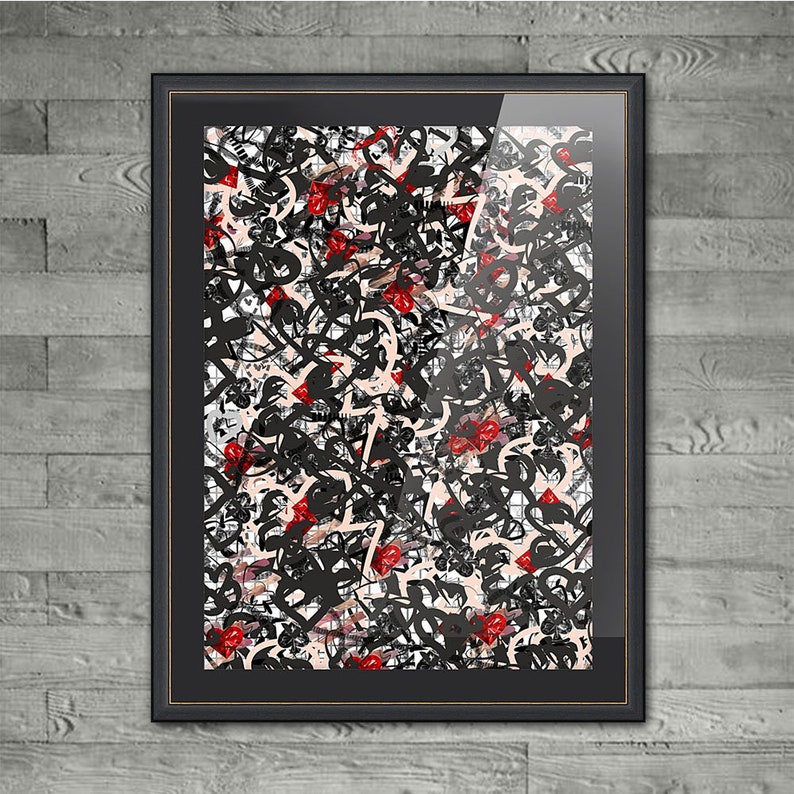 Playing Cards Back Design Illustration Graffiti Printonellas - Etsy ...