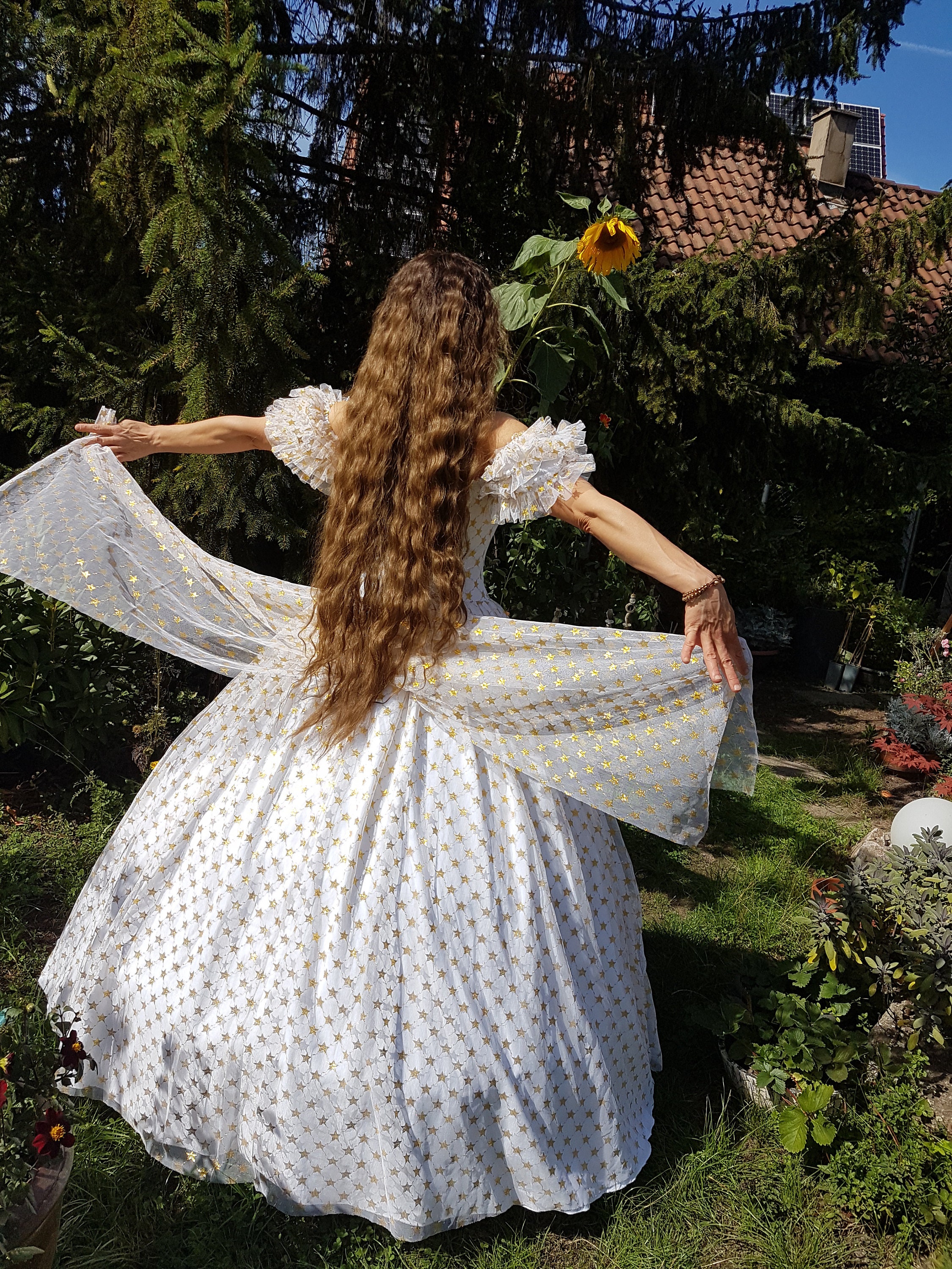 Wig Sisi Sissi Lace 100 Cm Long Empress Elisabeth Curls Middle Parting ...