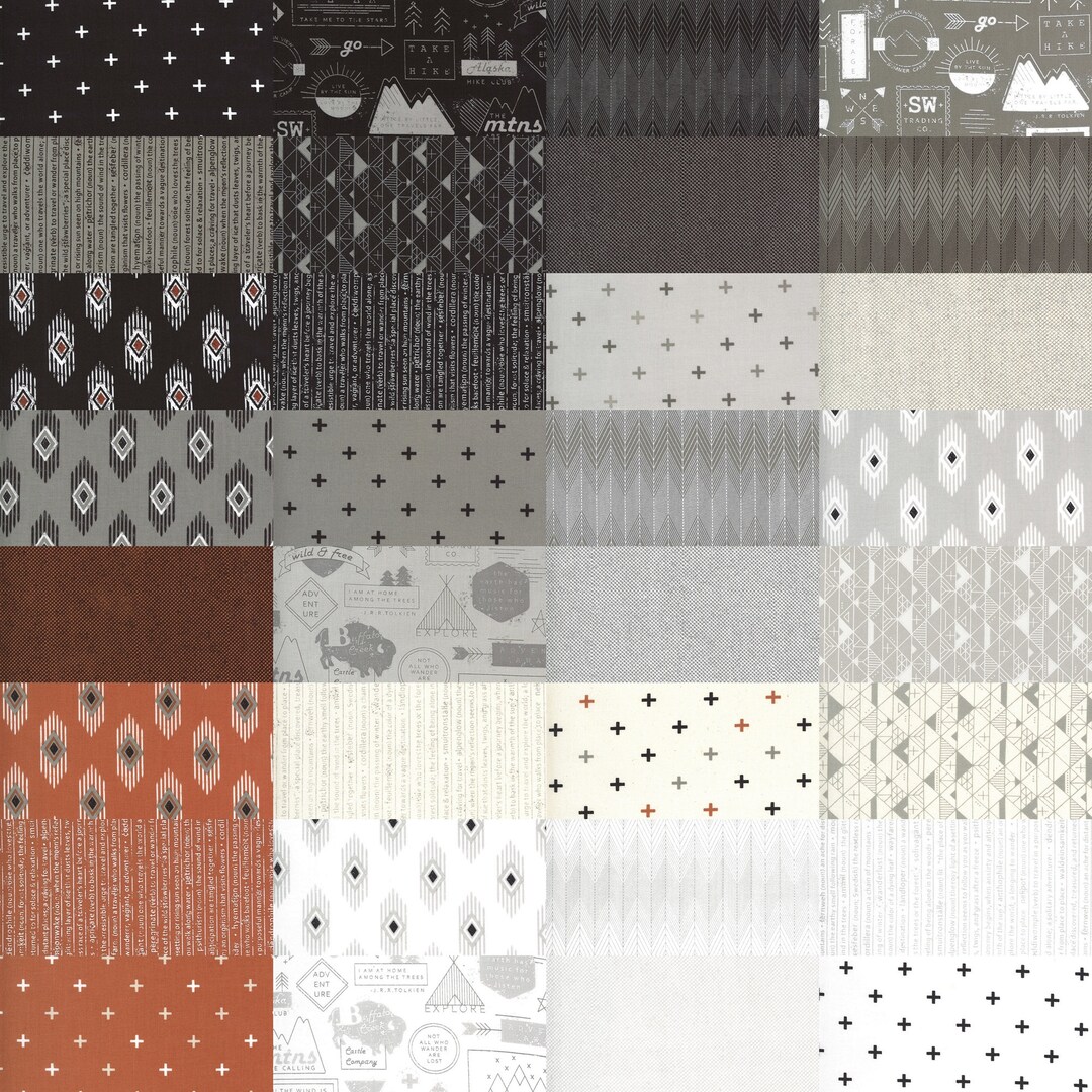 Charm Pack Smoke & Rust Von Lella Boutique - Etsy UK