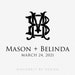 Semi Custom Digital Wedding Logo Floral Wedding Monogram Interlocking ...