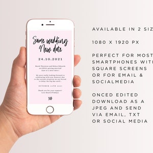 Electronic Same Wedding New Date Template Instant Download Using Corjl ...