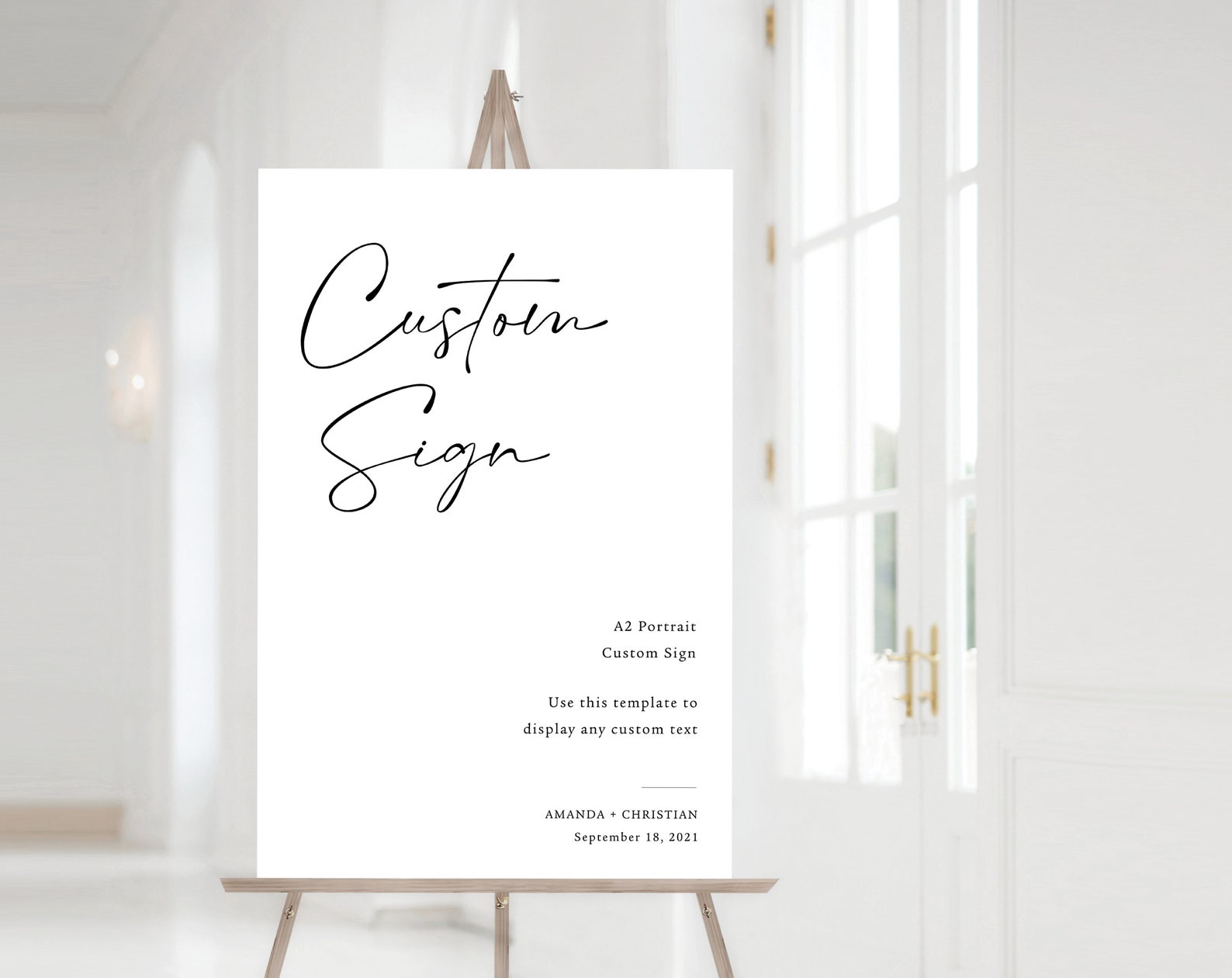 Minimal Custom Sign Template Instant Download Using Corjl - Etsy