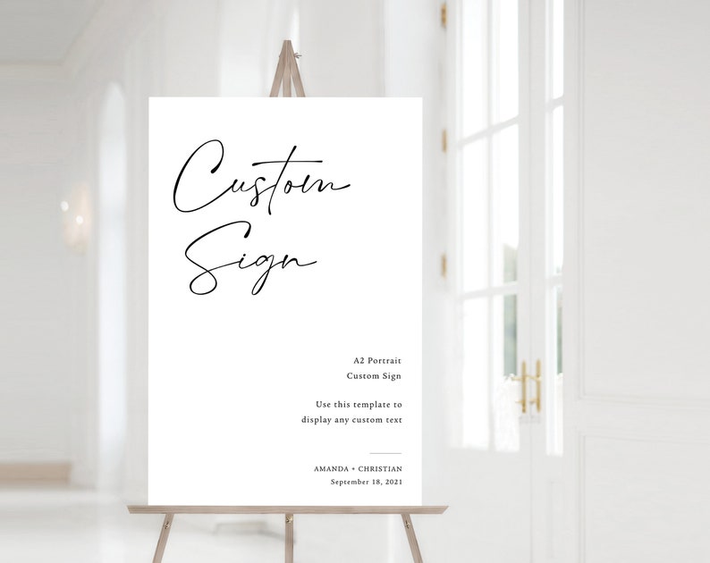Minimal Custom Sign Template Instant Download Using Corjl - Etsy