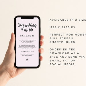 Electronic Same Wedding New Date Template Instant Download Using Corjl ...