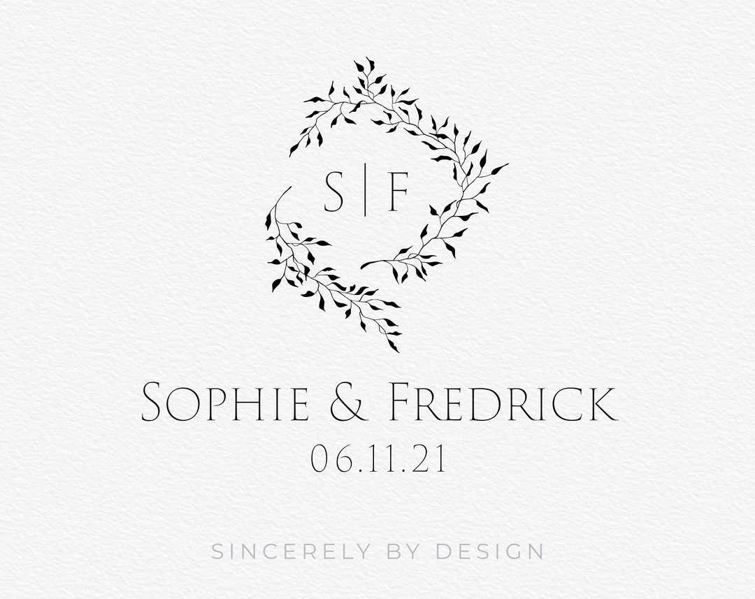 Semi Custom Digital Wedding Logo Wedding Monogram Floral - Etsy