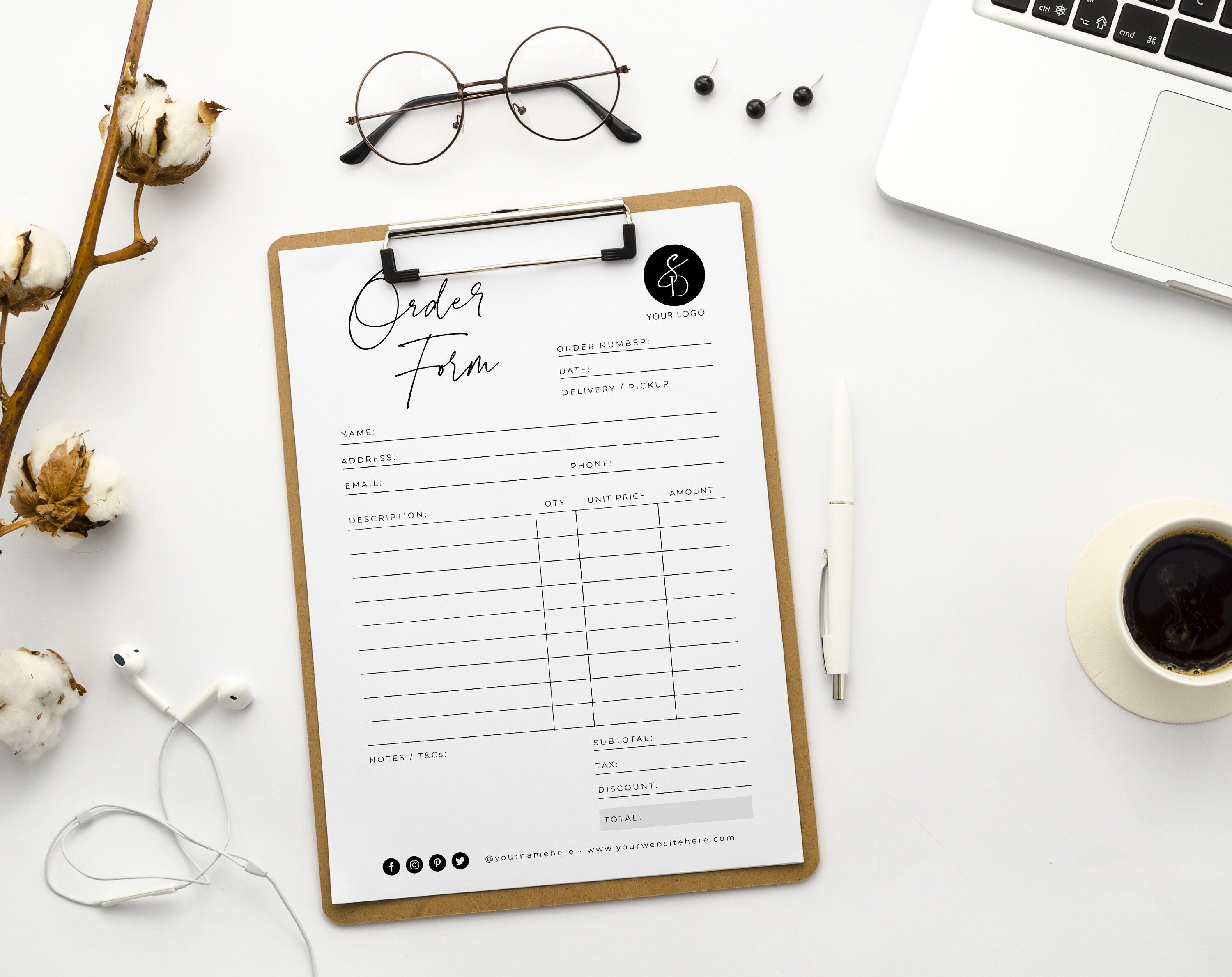 Small Business Order Form Template Instant Download Using | Etsy