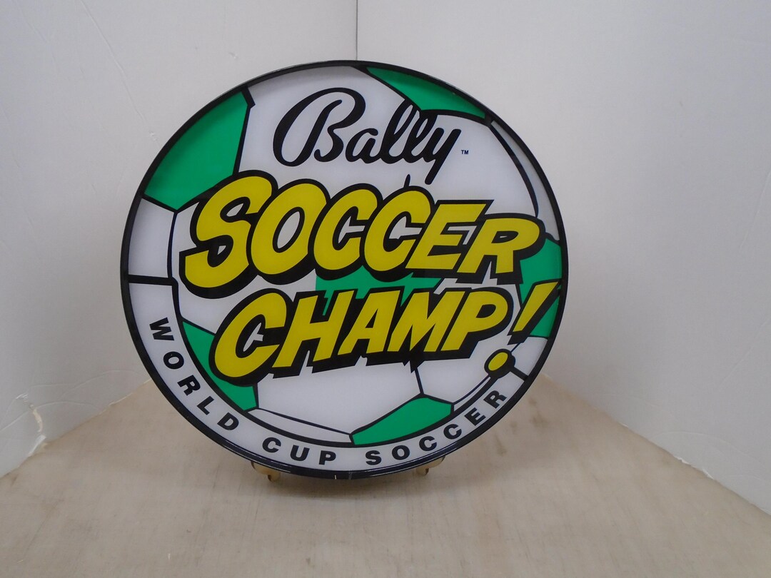 Bally Soccer Champ Pinball 15-inch Round LED Wall Display Light Box - Etsy