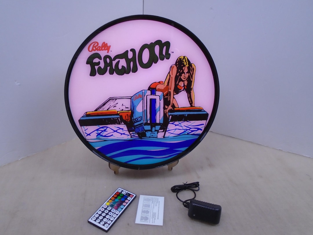 Bally Fathom Pinball 15-inch Round LED Wall Display Light Box - Etsy