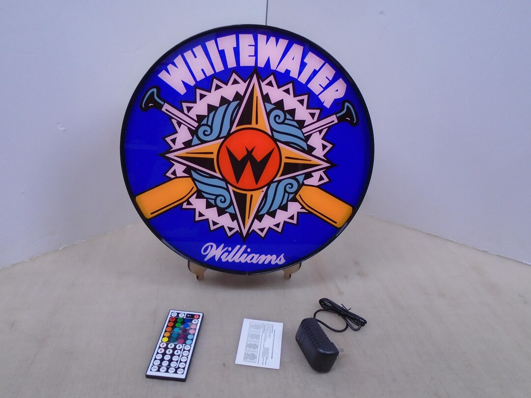Whitewater Pinball 15-inch Round LED Wall Display Light Box - Etsy