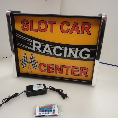 Slot Car Garage LED Display Light Sign Box - Etsy