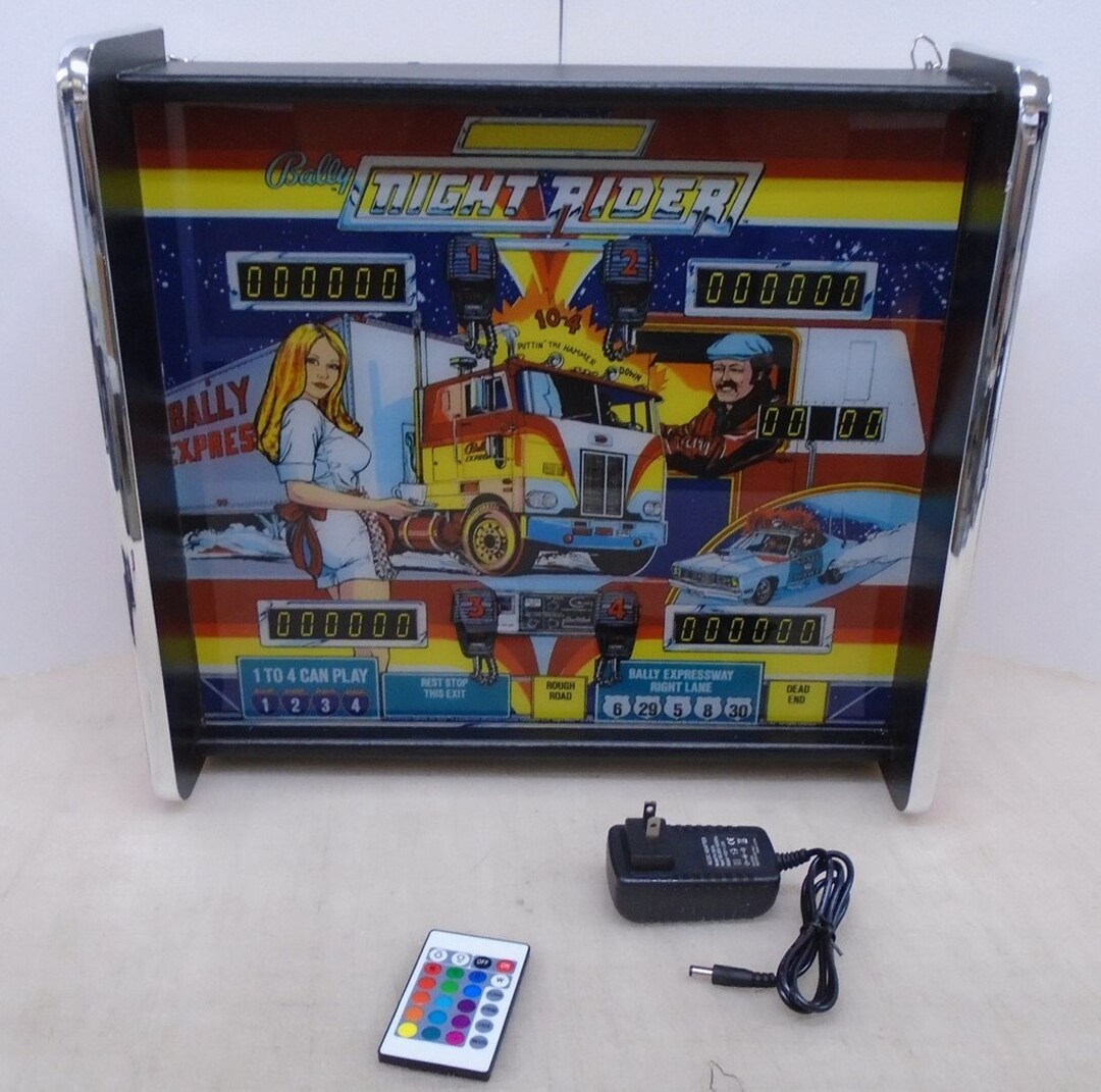 Bally Night Rider Pinball Head LED Display Light Box - Etsy