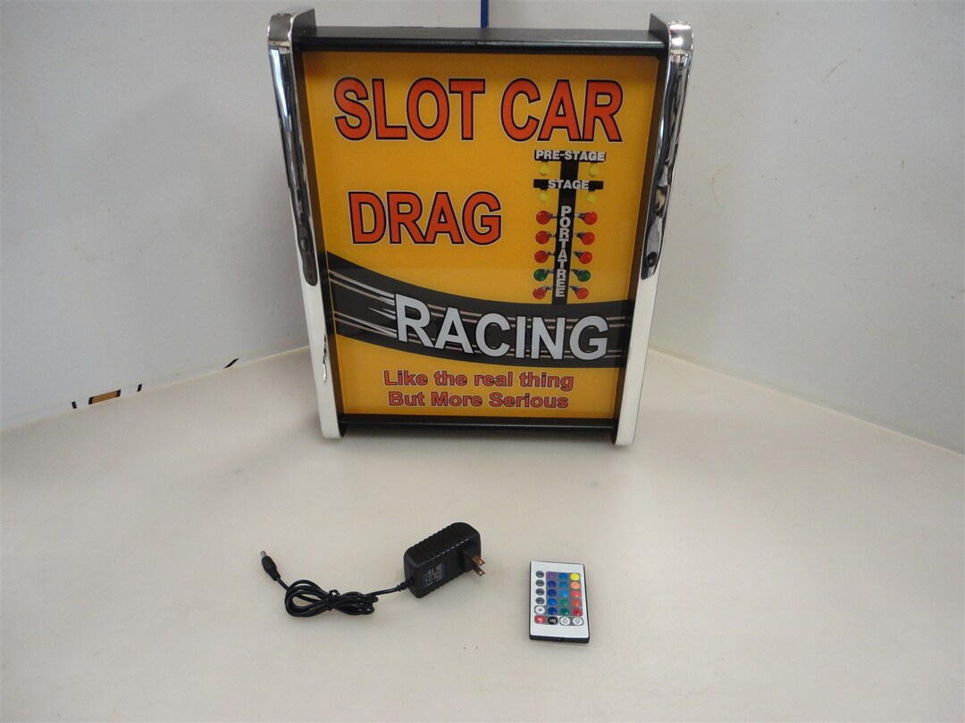 Slot Car Drag Racing LED Display Light Sign Box - Etsy