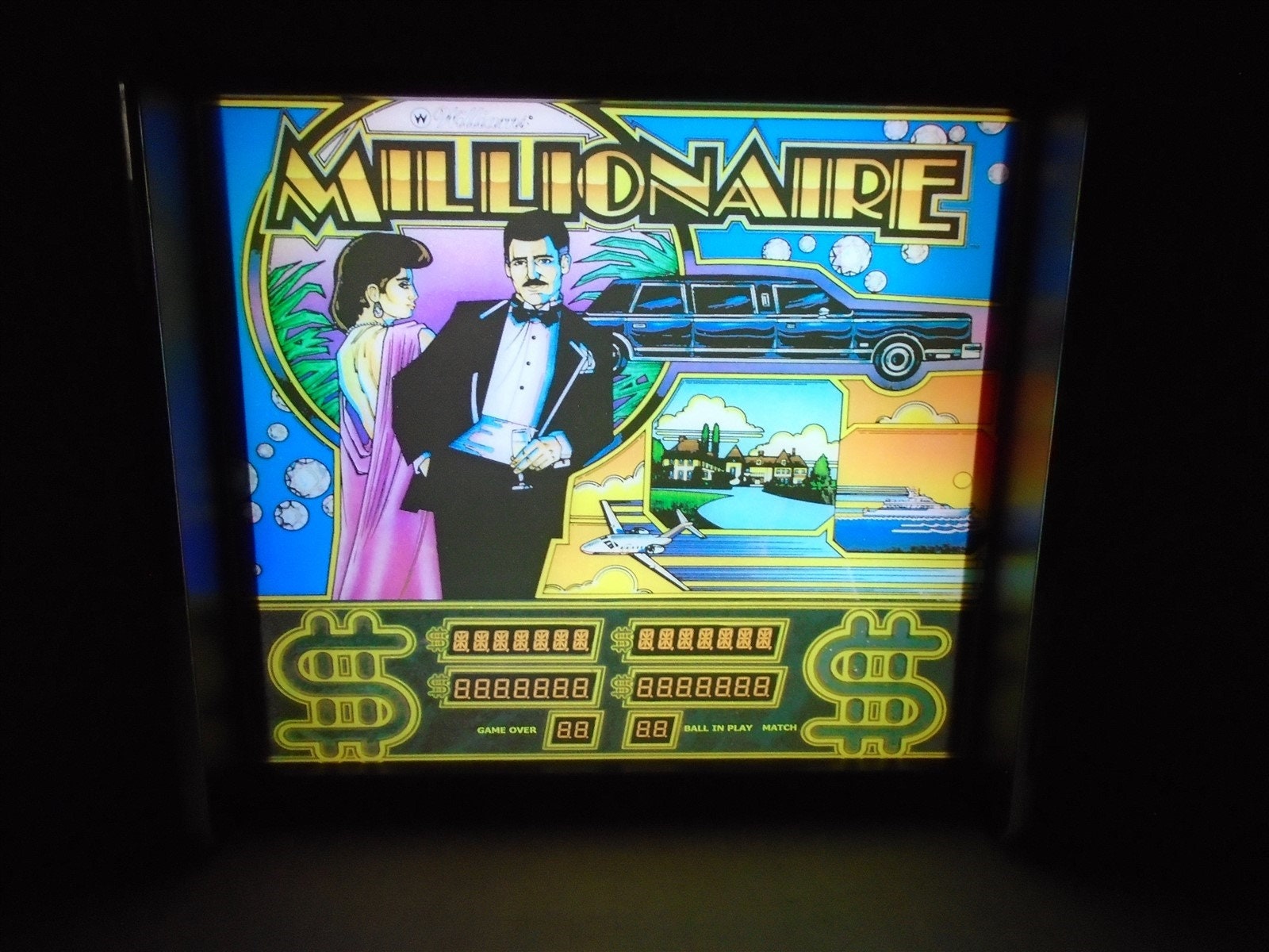 Williams Millionaire Pinball Head LED Display Light Box - Etsy UK