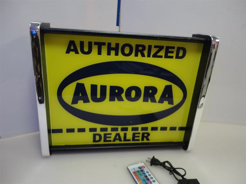 Aurora HO Slot Car Authorized Dealer Store /rec Room Light up Display ...