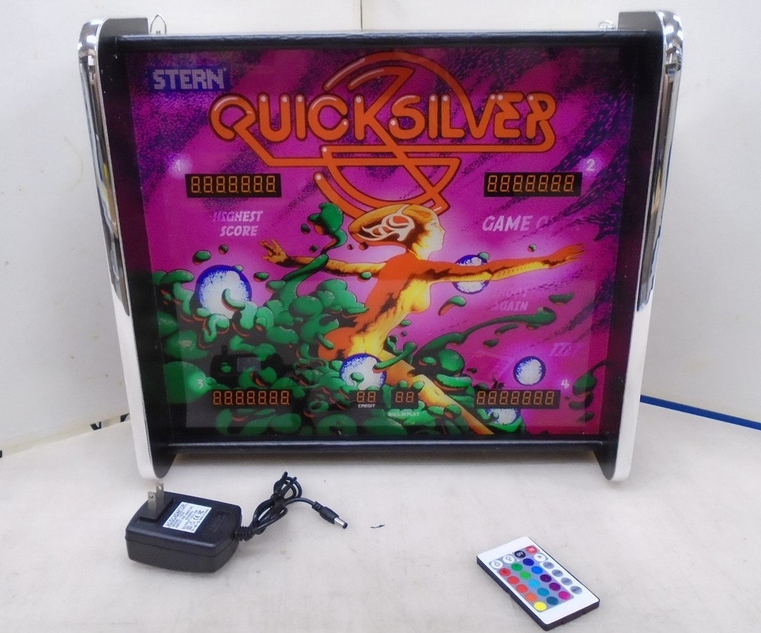 Quicksilver Pinball Head LED Display Light Box - Etsy
