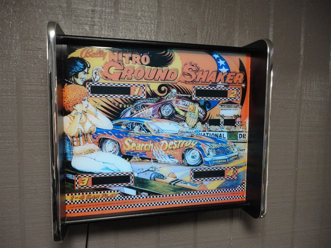 Bally Nitro Ground Shaker Pinball Head LED Display Light Box - Etsy